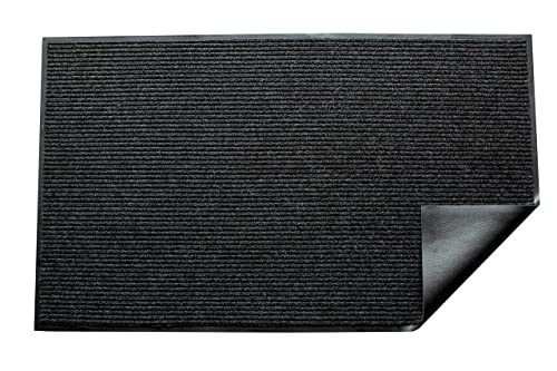 UNIMAT 4x6 Doormat - The Perfect Waterproof Welcome Mat for Your Home or Office with Dual Ribbed Rubber Backing (Charcoal)