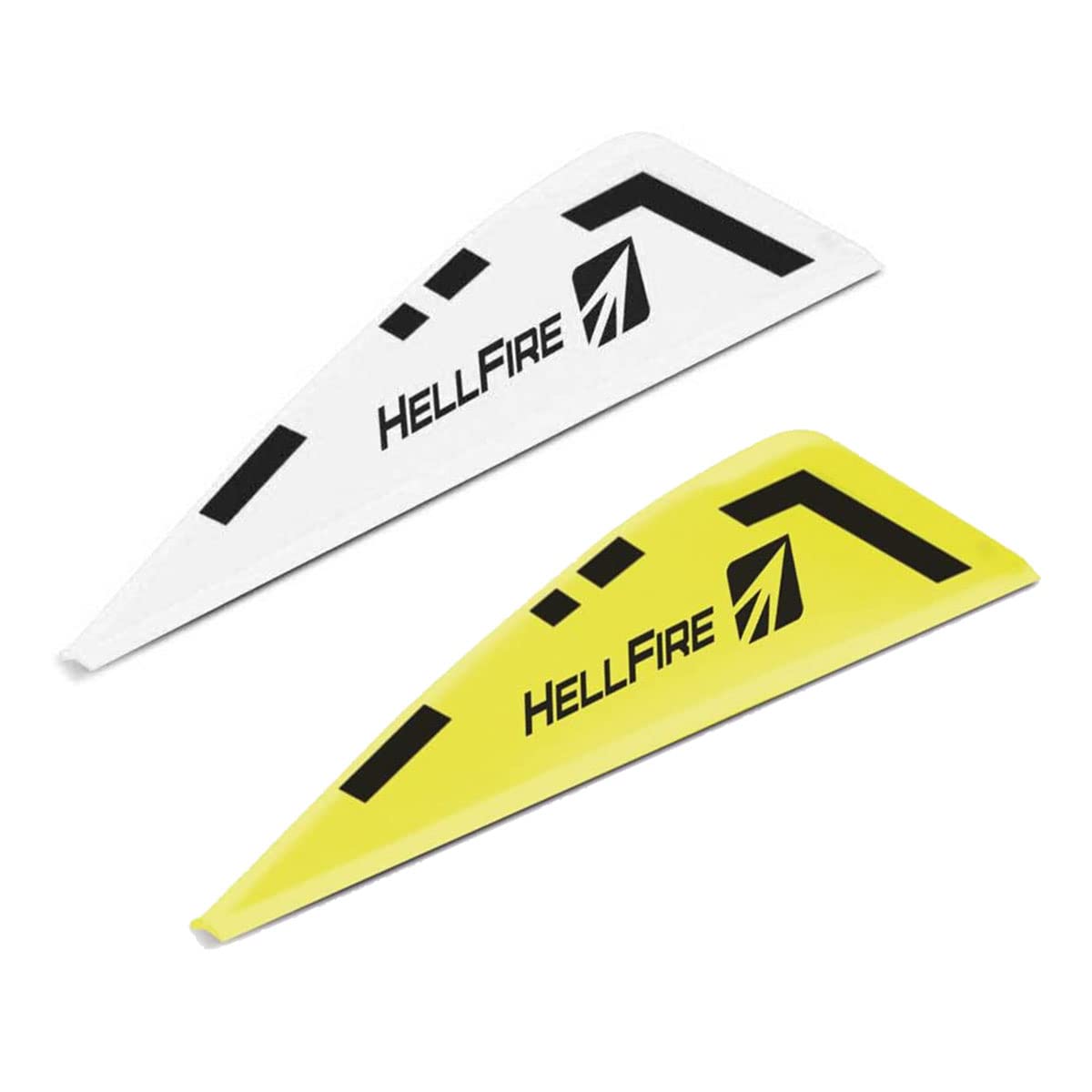New Archery Products Bow Hunting Shooting Target Hellfire 2" Plastic Arrow Fletching Vanes, Pack of 36, 12 White/24 Orange