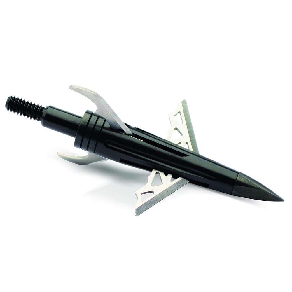 New Archery Products NAP DK4 Hunting Bow Spitfire Hybrid Mechanical 1 3/4" Cutting Diameter Compound Broadhead 3 Pieces Pack, 125 Grain