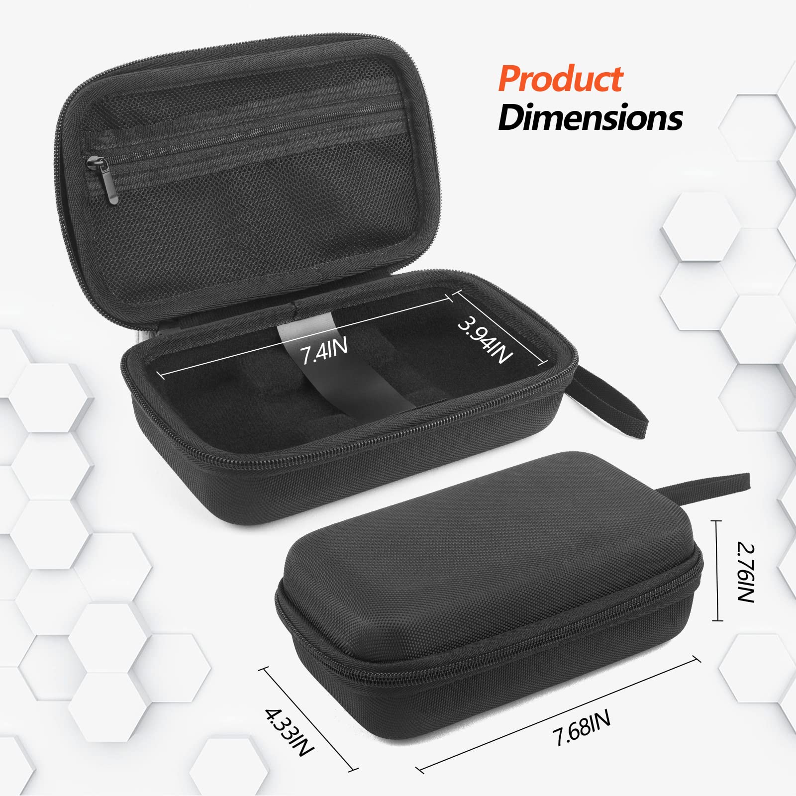 VocoxGpow Hard Case for Backbone One Mobile Gaming Controller[Shockproof] Carrying Case for Backbone One with Wristband,Keychain and Net Pocket for Accessories(Case Only)