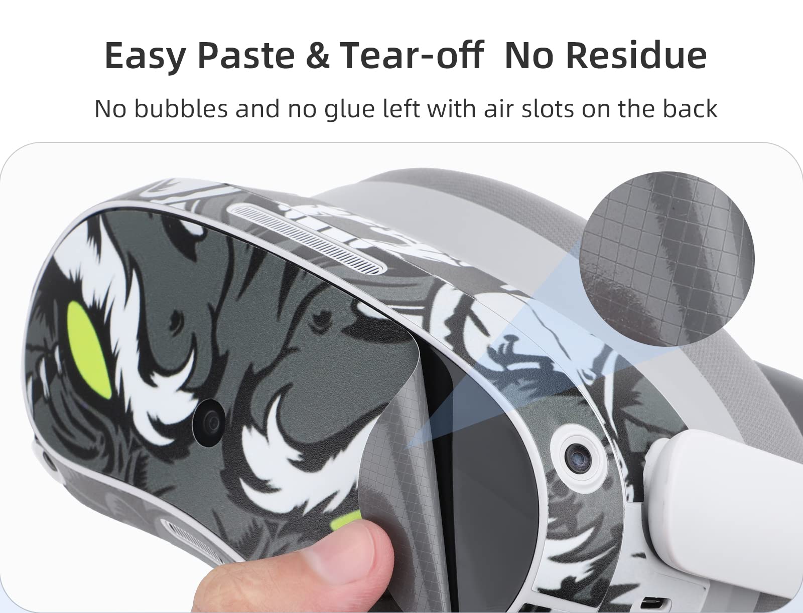 VR Headsets and Controllers Skins Stickers,PVC Sticker Protective Decal Accessories for PICO 4 (2)