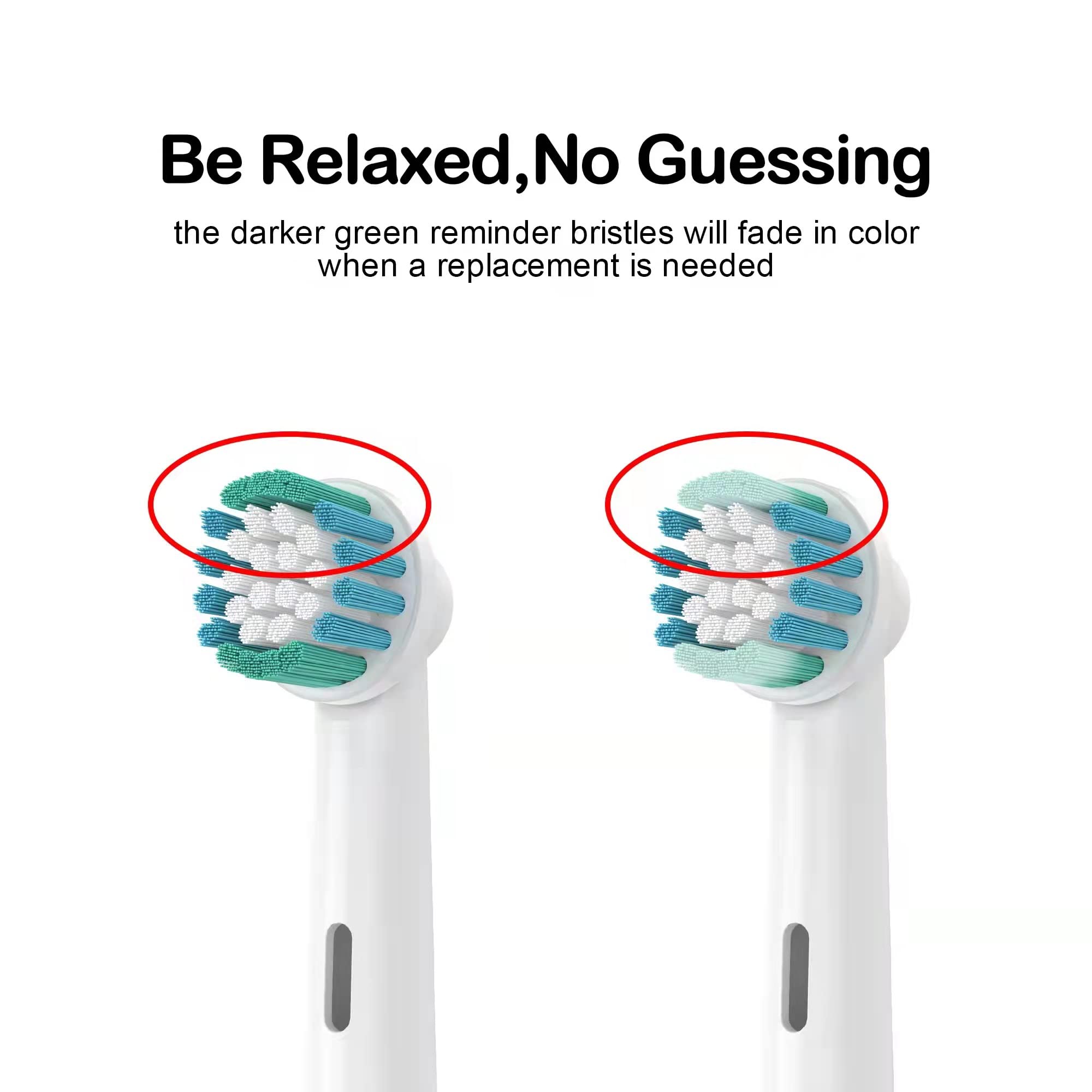 Replacement Toothbrush Heads Compatible with Oral B Braun Electric Toothbrushes, Brush Head Refills for Precision Clean and Gum Care, 6 Pack