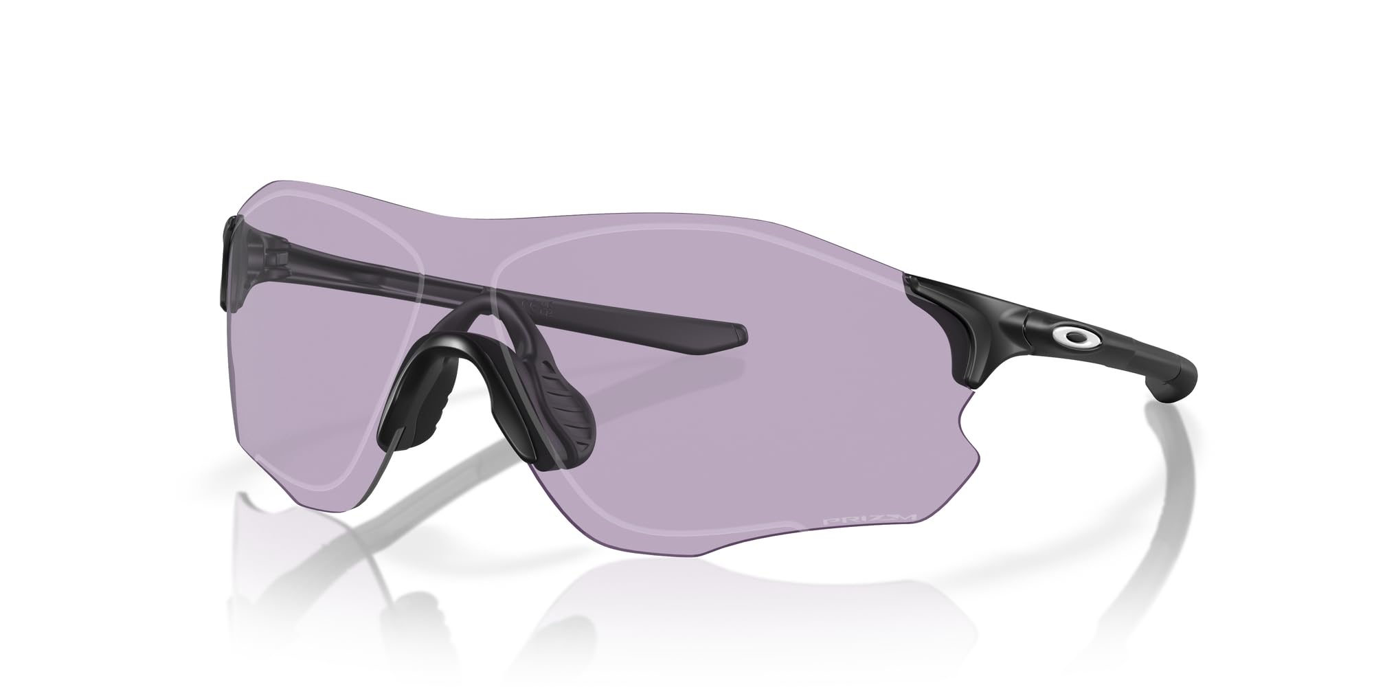 Oakley Men's OO9313 Evzero Path Bridge Fit Rectangular Sunglasses, Polished Black/Prizm Low Light, 38 mm