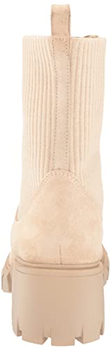 Steve Madden Women's Hunt Combat Boot, Sand Suede, 7.5