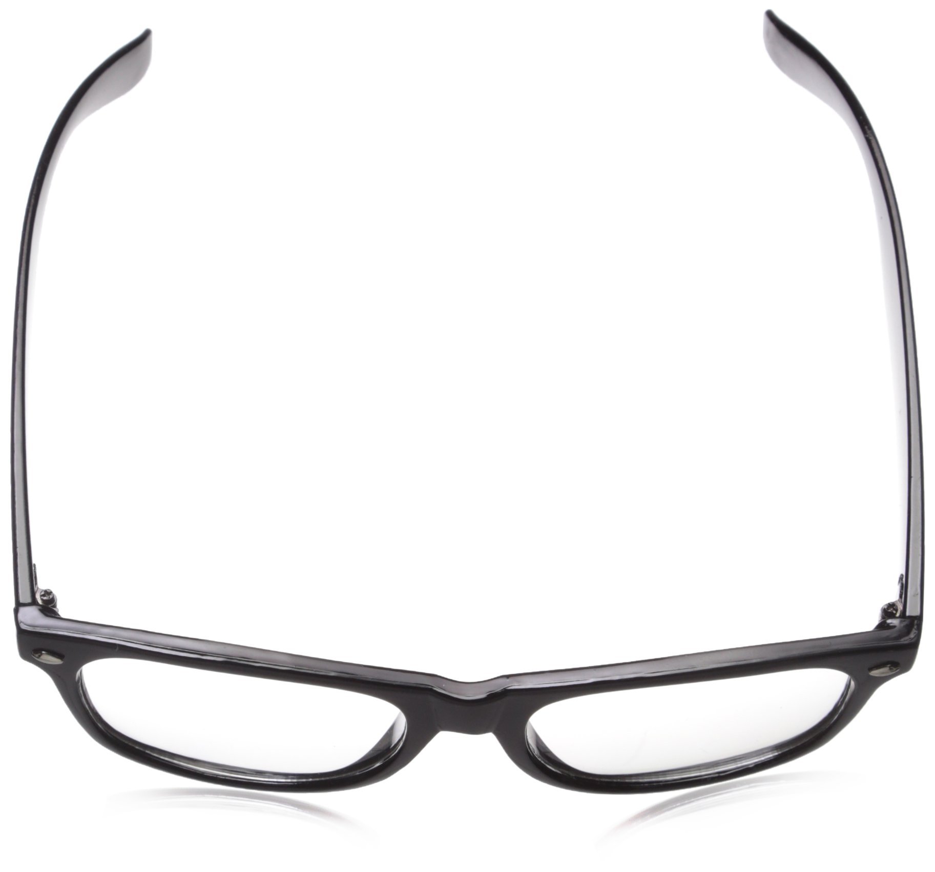 MODA CLEAR LENS 80's Style Vintage Style Black Frame Sunglasses