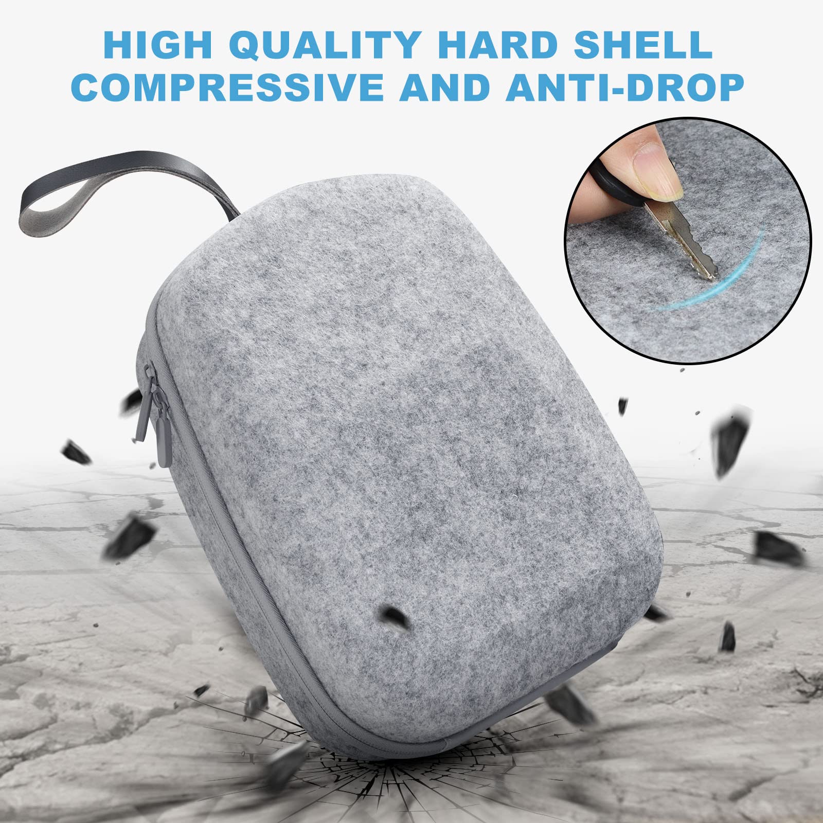 RETHONE Hard Carrying Case Compatible with Meta/Oculus Quest 2 Basic/Elite Version, Large Space Cover Storage Bag for Oculus Quest 2 & Other Accessories, Suitable for Travel and Home