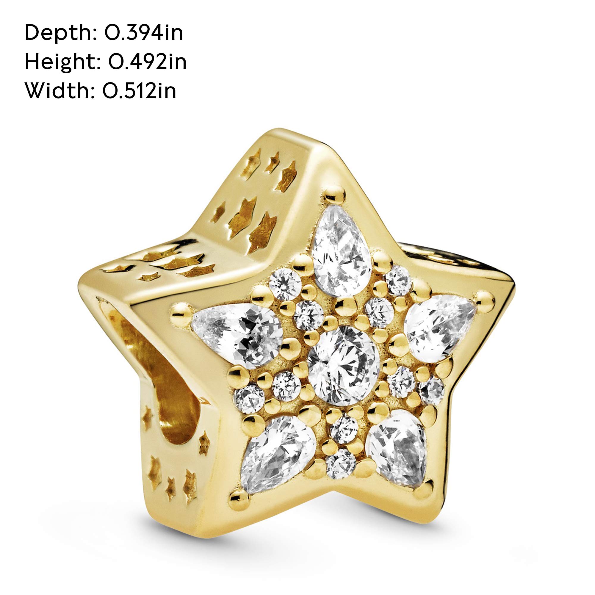 Pandora Jewelry Celestial Star Cubic Zirconia Charm in Shine