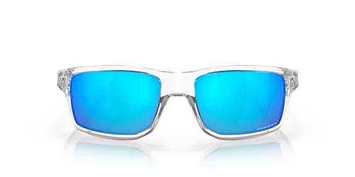 Oakley Men's OO9449 Gibston Square Sunglasses, Polished Clear/Prizm Sapphire, 60 mm