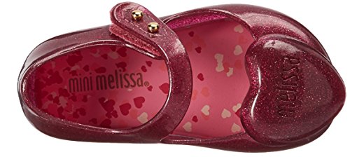 Mini Melissa Baby-Girl's Mini Ultragirl Heart ME Ballet Flat, Pink, 5 Medium US Toddler