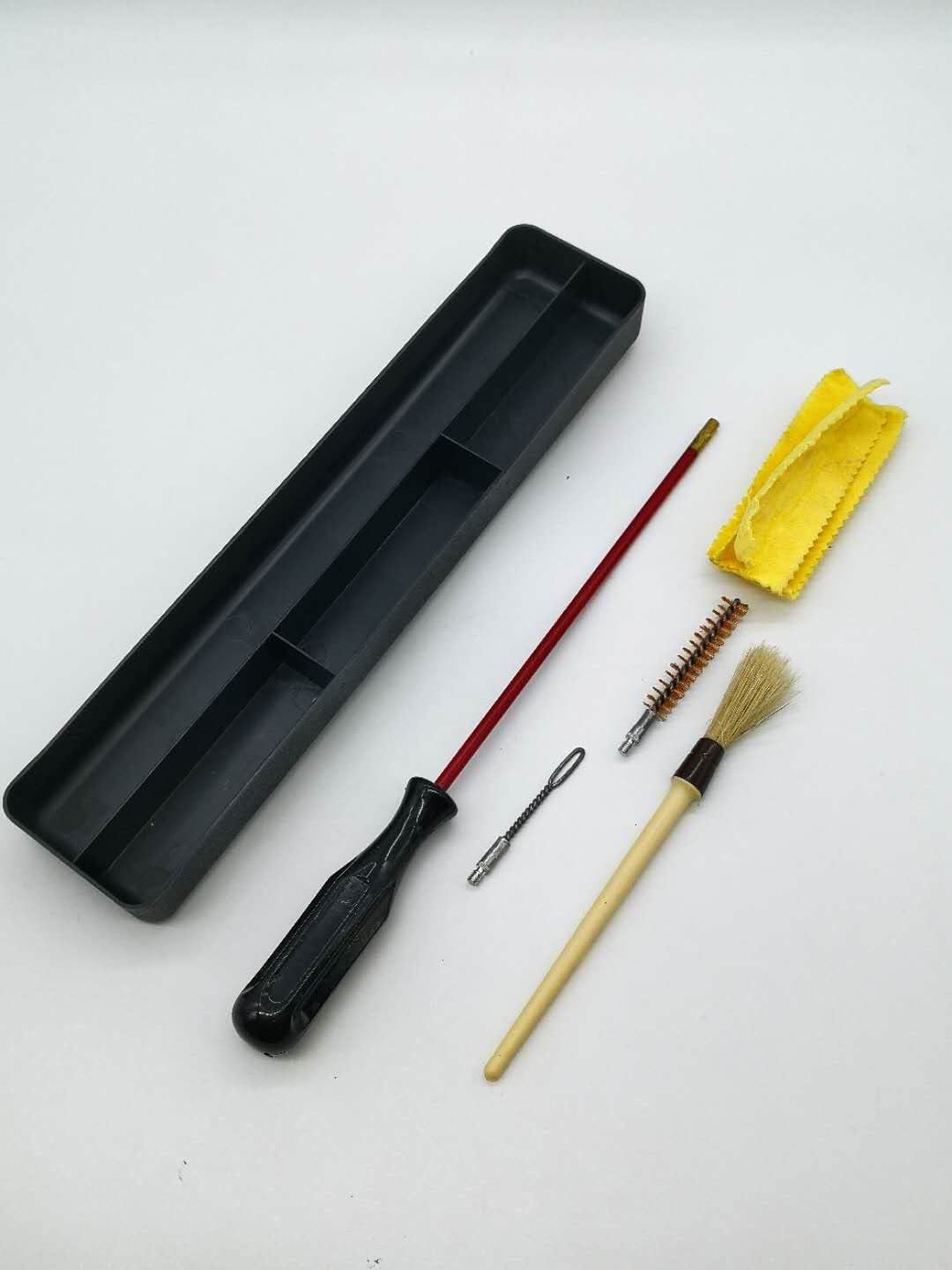 Stil Crin 8pcs Pistol Cleaning Kit 9mm Brush Patch Steel Rod Slotted End 112/9mm Made in Italy
