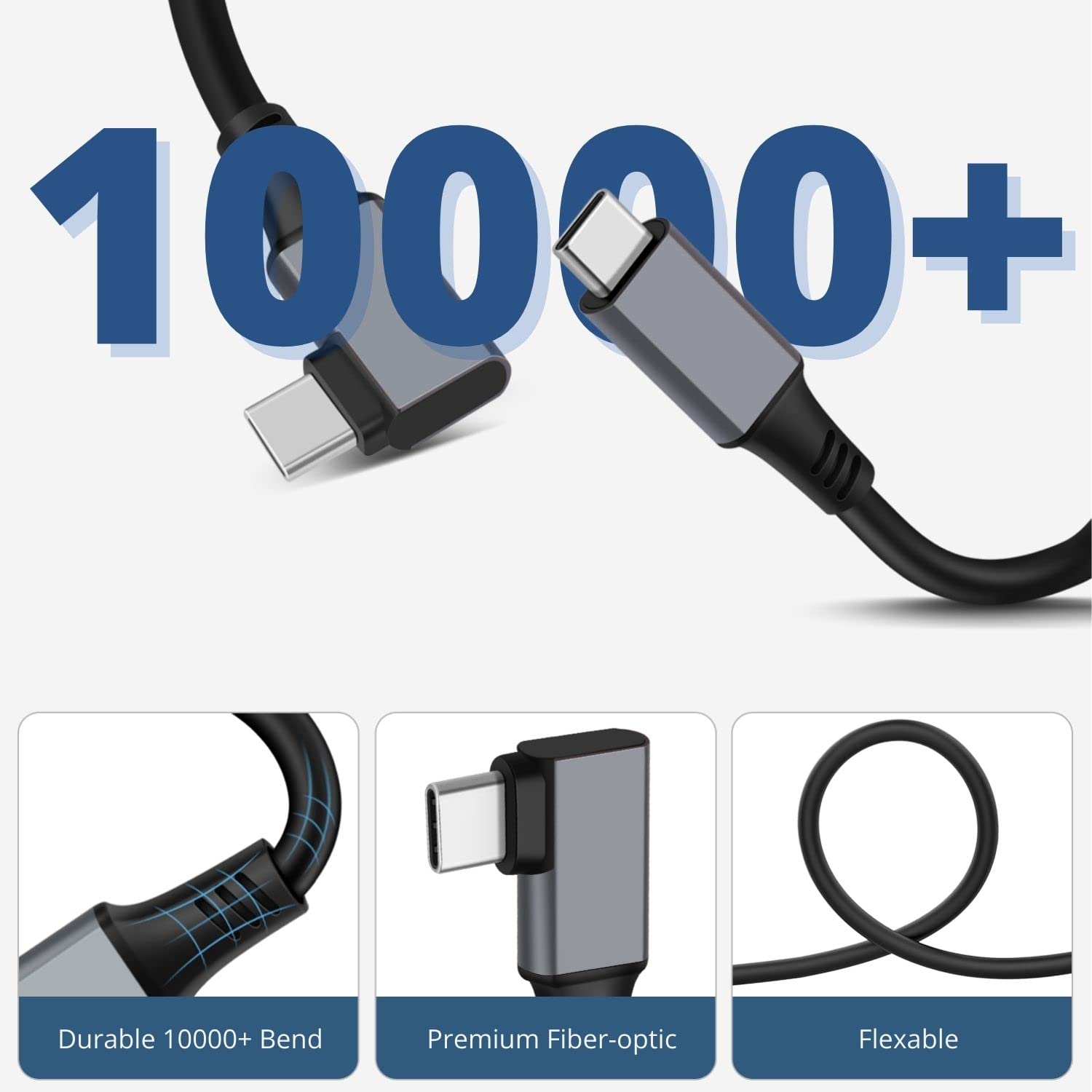TNP Link Cable 16 FT Compatible with Oculus Quest 2 - USB 3.2 Type C to C Link Cable VR Quest 2 - High Speed Data Transfer and Fast Charing Quest 2 Link Cable for VR Headset to Gaming PC