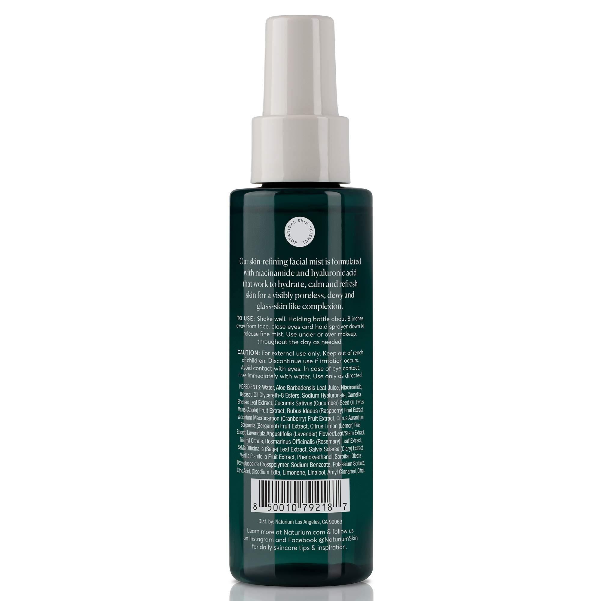 Naturium Niacinamide Skin Mist 2% Plus Hyaluronic Acid 2%, Hydrating Facial Spray, 4 oz