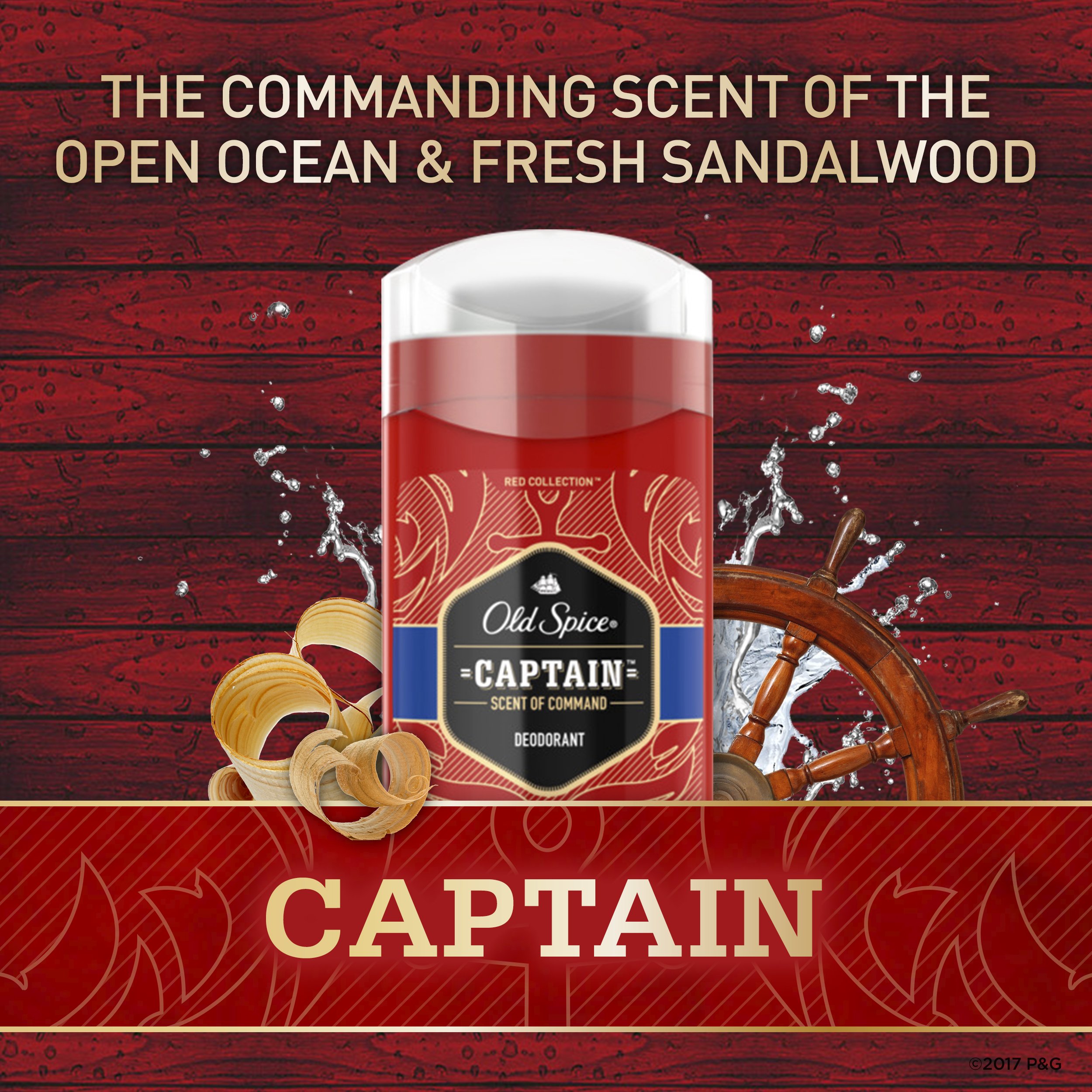 Old Spice Deodorant for Men, Captain Scent, Red Collection, 3.0 Ounce (Pack of 12)