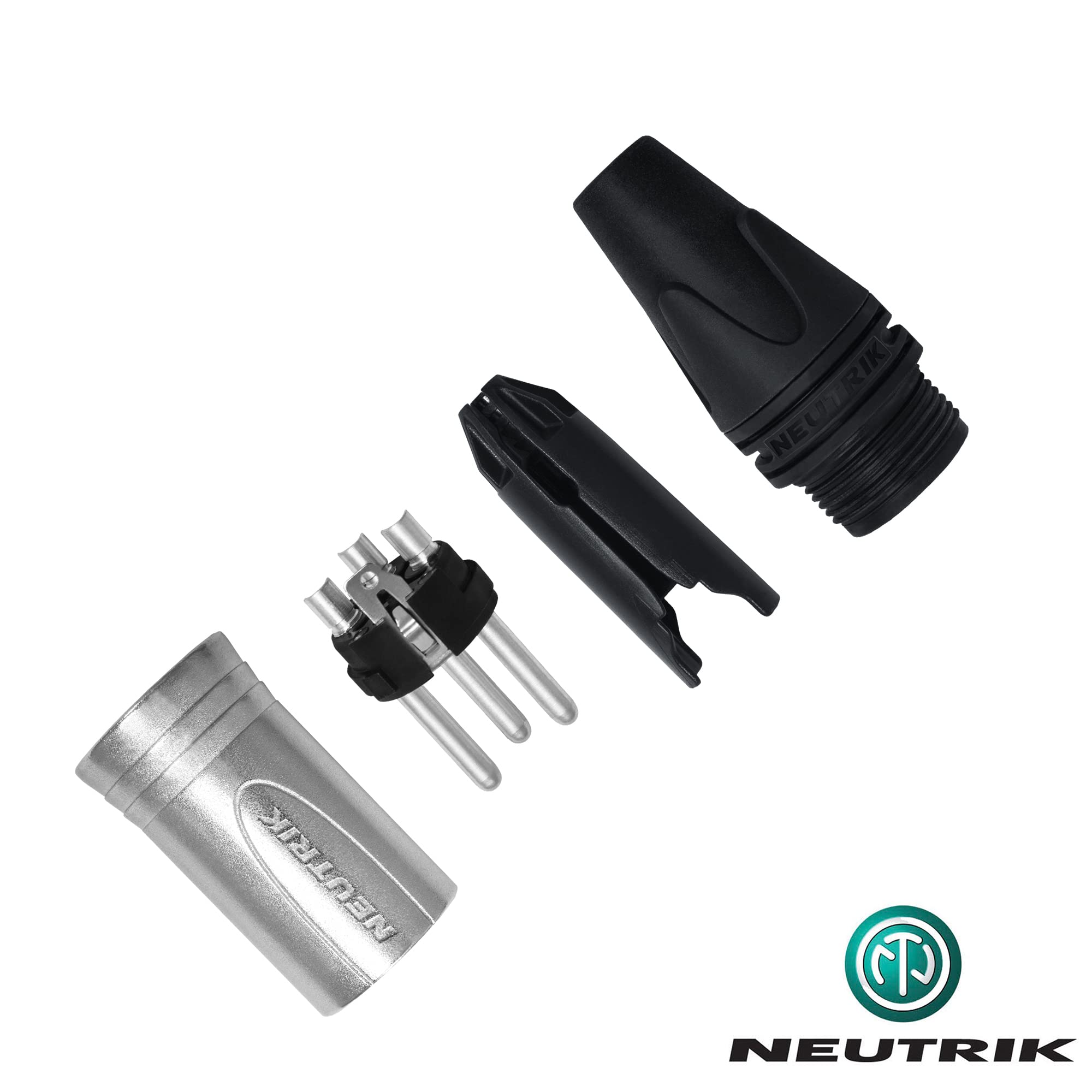 WORLDS BEST CABLES 2 Units - 25 Foot – Quad Balanced Microphone Cable Custom Made Using Canare L-4E6S Wire and Neutrik Silver NC3MXX Male & NC3FXX Female XLR Plugs