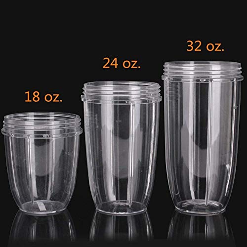 NutriBullet Replacement 32-Ounce Cups Compatible With NUTRiBULLET Blender Cup (Pack of 2) | Replacement Parts & Accessories Compatible With NutriBullet | Fits NutriBullet 600w and Pro 900w Blender