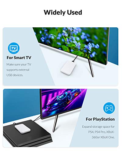 ORICO Hard Drive Enclosure SATA to USB3.0 2.5 inch HDD Enclosure for 7/9.5mm SSD/HDD Up to 4TB External Hard Drive Enclosures Support UASP-2520U3