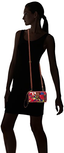 Sakroots Women's Artist Circle Smartphone Crossbody, Hot Pink Flower Power, One Size