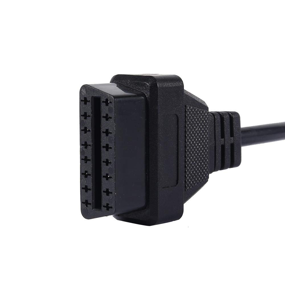 OBD2 Diagnostic Extension Cable, Obd1 Adapter to Obd2 Pin Scanner 2 Pin to 16 Pin OBD1 Scanner Standard Quality Stable Performance