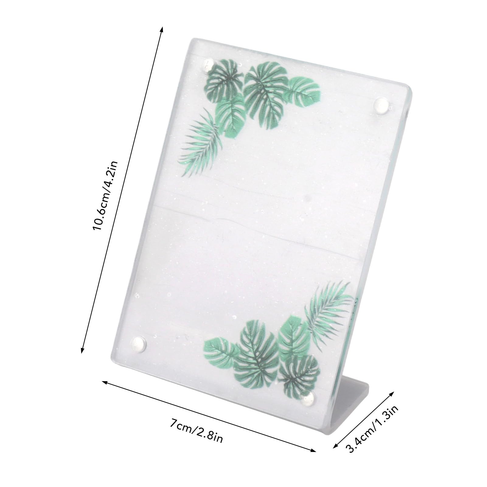 Photo Frame, Sturdy Acrylic Tabletop Photo Frame Decorative Clear Simple Cleaning for Home (Monstera Leaves)