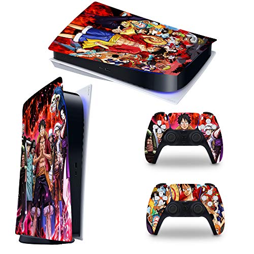 Playstation 5 Digital Edition Skin Set – Pirate King Anime - HD Printing Vinyl Skin Cover Protective for PS5 Digital Edition Console and 2 PS5 Digital Edition Controller
