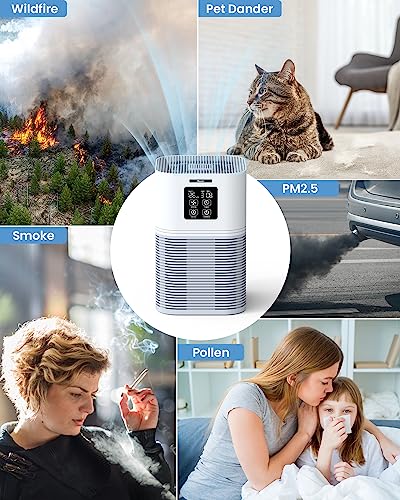 VEWIOR Official A1 A1W Air Purifier Replacement Filter H13 True HEPA Air Purifier Filter, Compatible with VEWIOR HQSC-50 HQKJ-80 A1 A1W Air Purifier