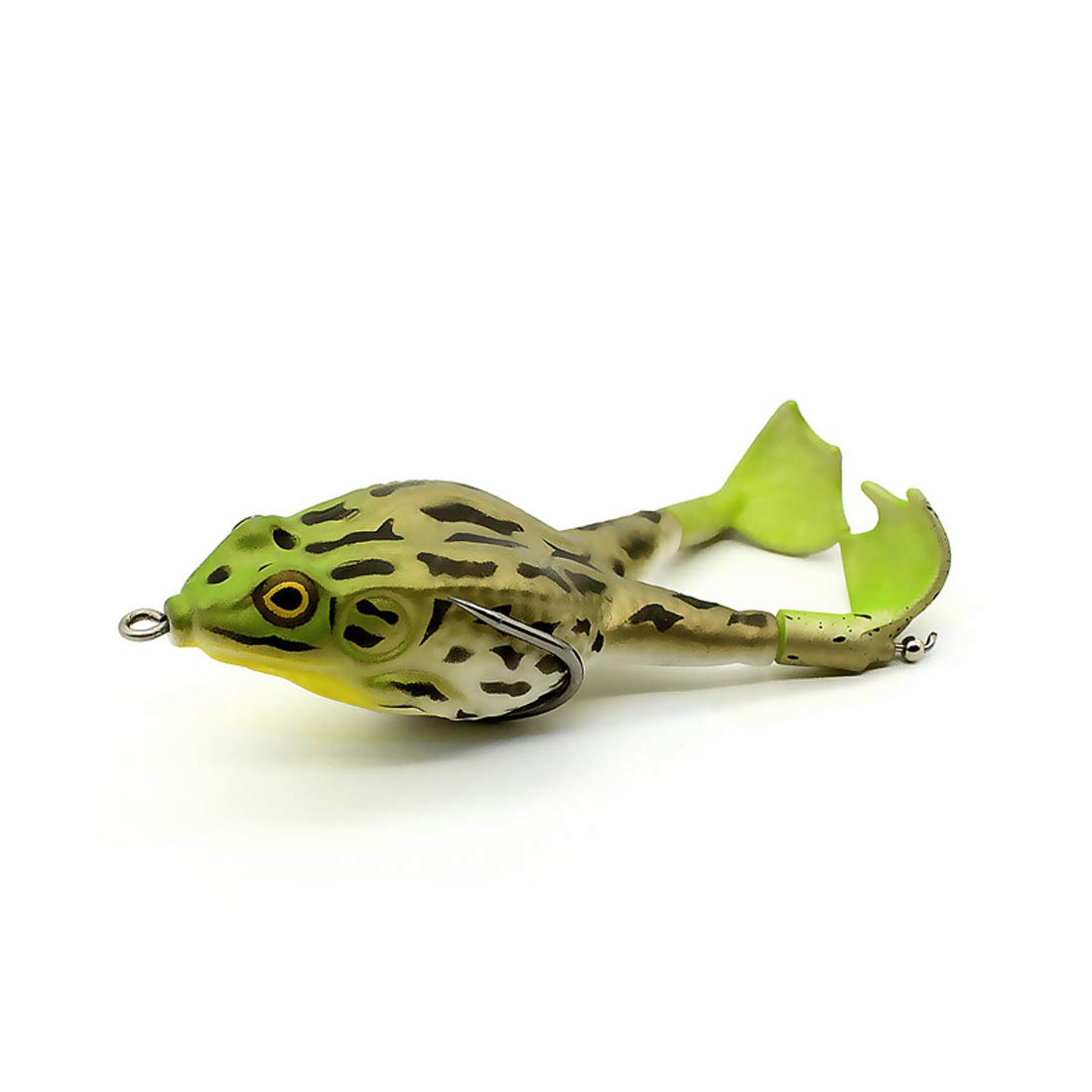 Spotlip 5pcs/Set Double Propellers Frogs Lure Soft Bait Soft Silicone Artificial Fishing Lures Floating Weedless Baits Kit 3.56 inch/13g Topwater Lure (B)