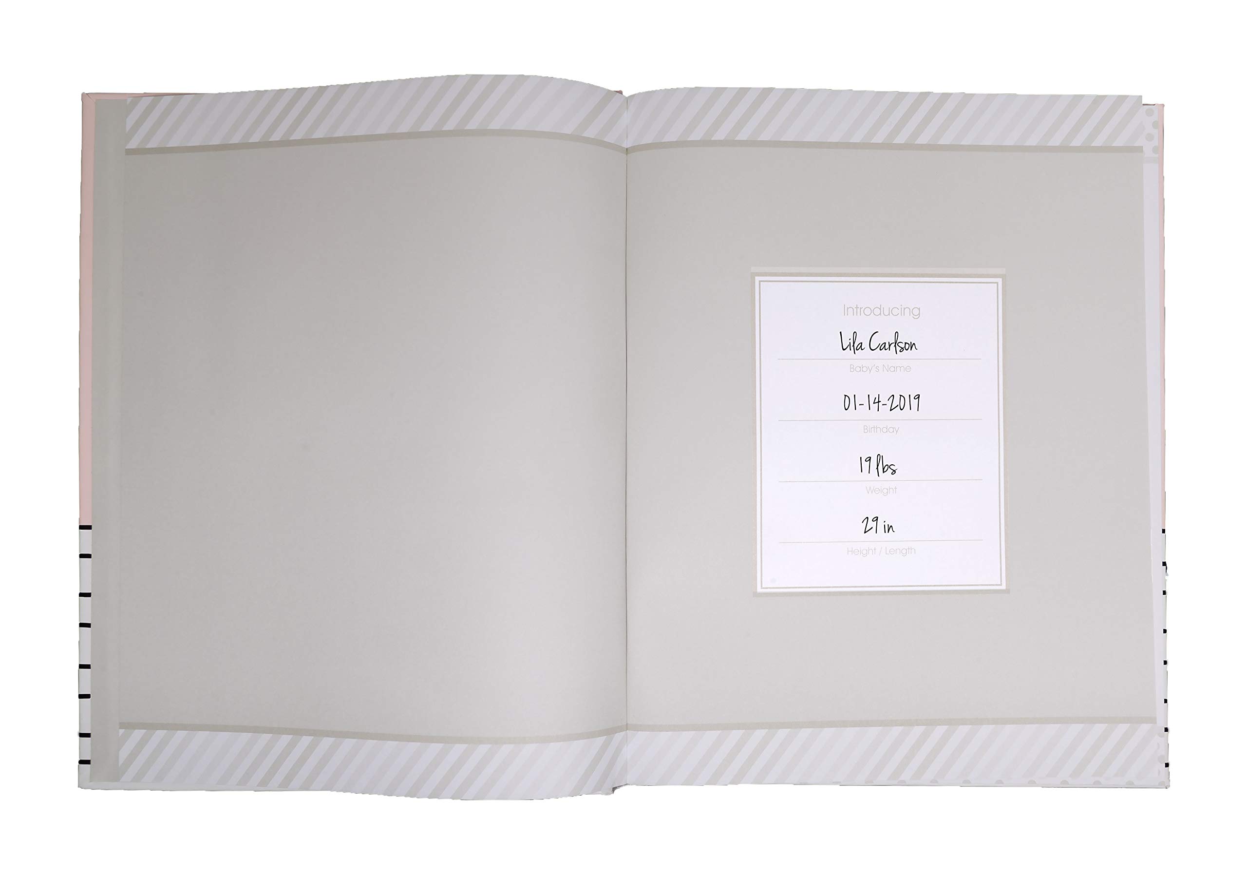 Pearhead Hello Beautiful Baby Memory Book, Milestone Journal, New Mum Gift, Newborn Baby, Thoughtful Keepsake for Christening or Baptism, Pink