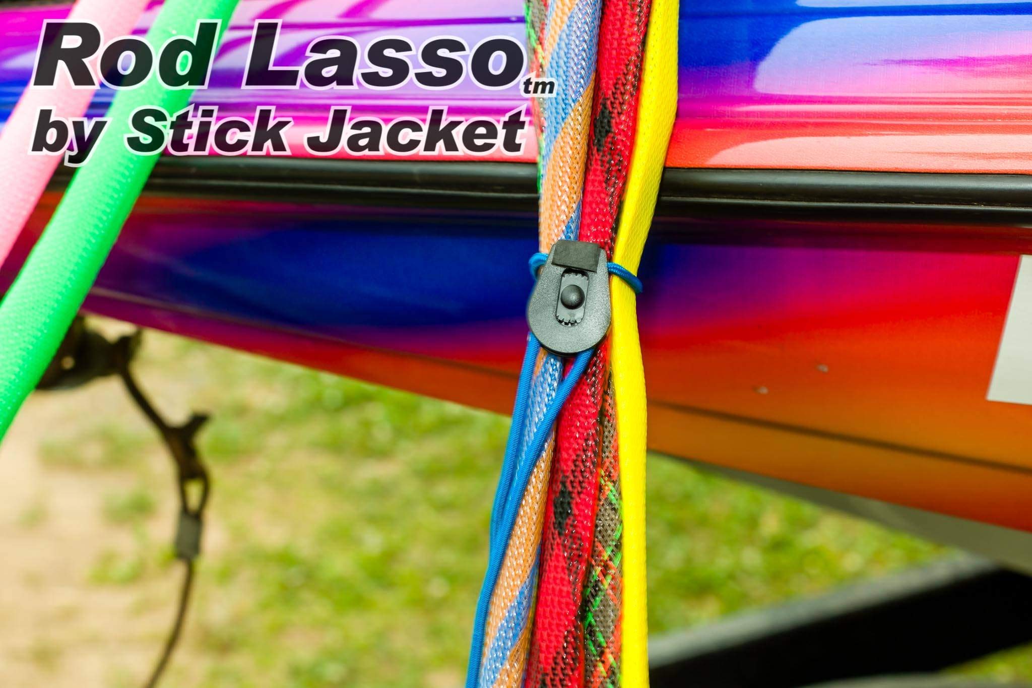 Orin Briant Fishing Lasso by Stick Jacket - Comes in Short or Long; Manage your fishing gear, bundle rods, pair two piece rods, secure rod covers, tangle free cables, extension cords and rope. (Short)