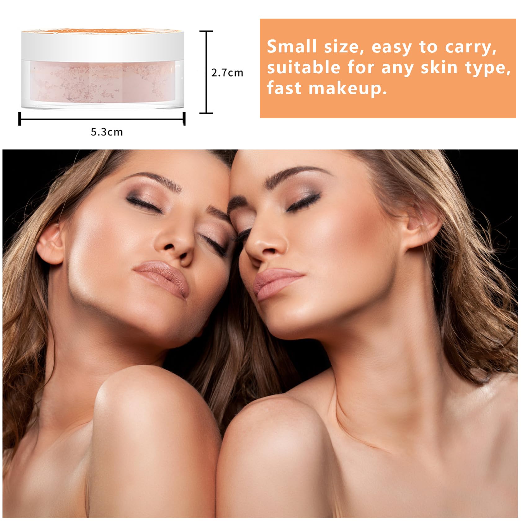 Pink Translucent Powder Setting Powder Makeup Loose Face Powder Oil Control Long Lasting Soft Focus Matte Loose Powder Makeup For Flawless Skin Tone 02#Pink Complexion