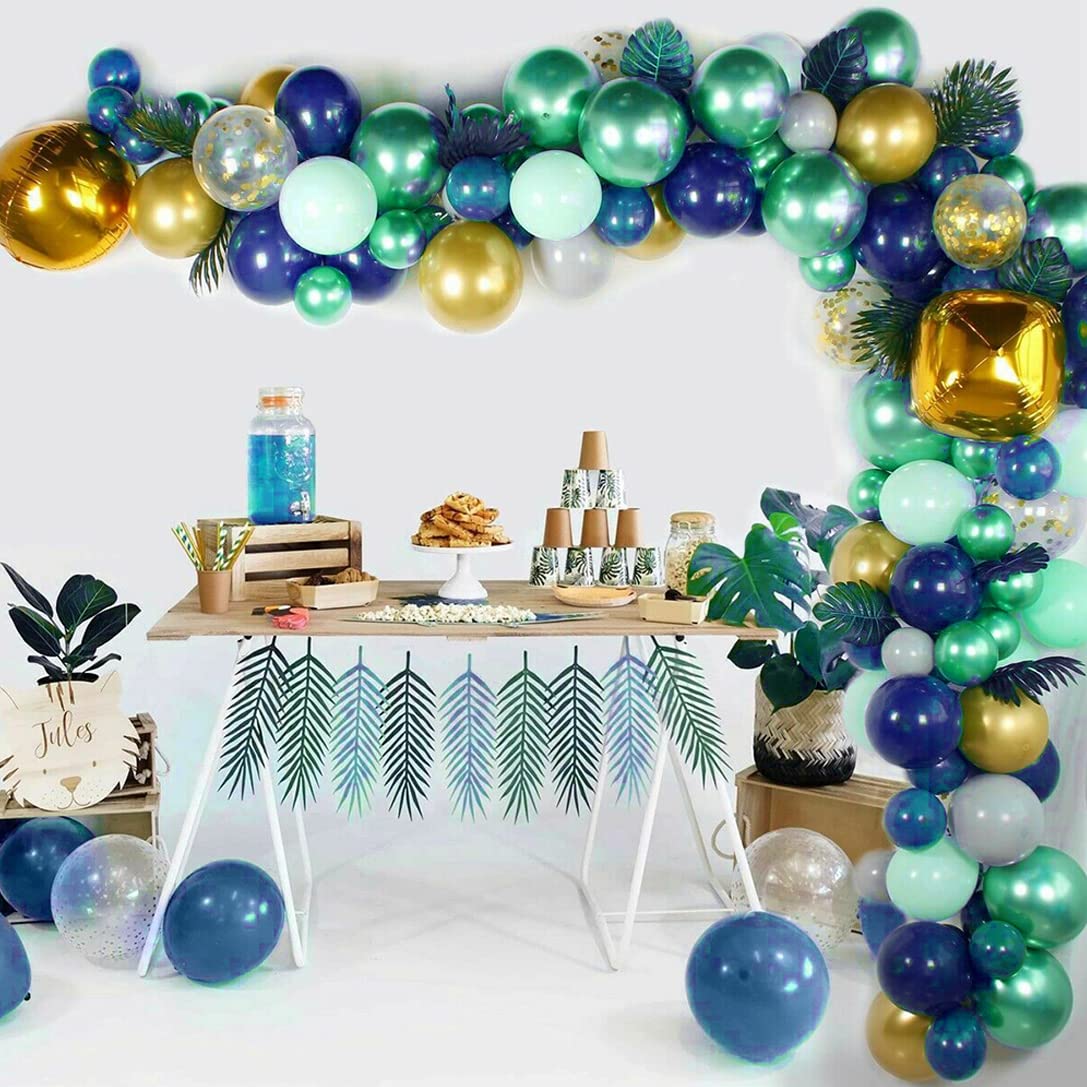 Metallic Chrom Green Party Balloons 50 PCS 5 Inches Latex Balloons for Birthday arty (Green)