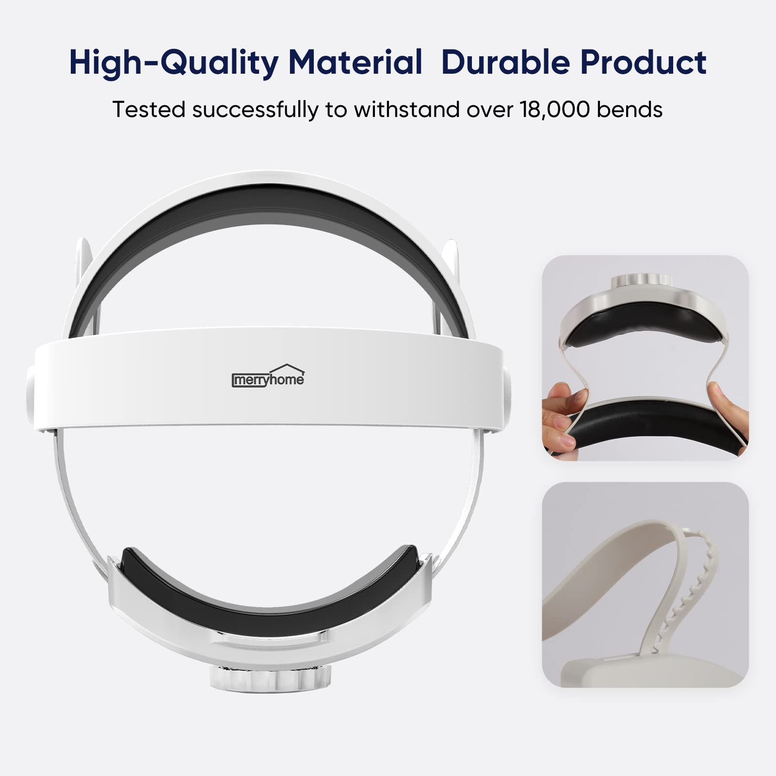 VR Head Strap, Elite Strap, Compatible with Oculus Quest 2, Replacement Strap, Accessories,Meta, for Enhanced Support and Comfort in VR(Merryhome Design)