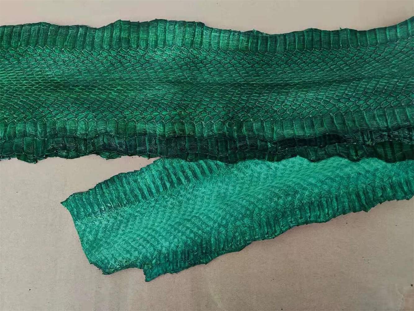 Snake Skin Snakeskin Pieces Assorted Colors Hide Leather Natural 47in (Green)