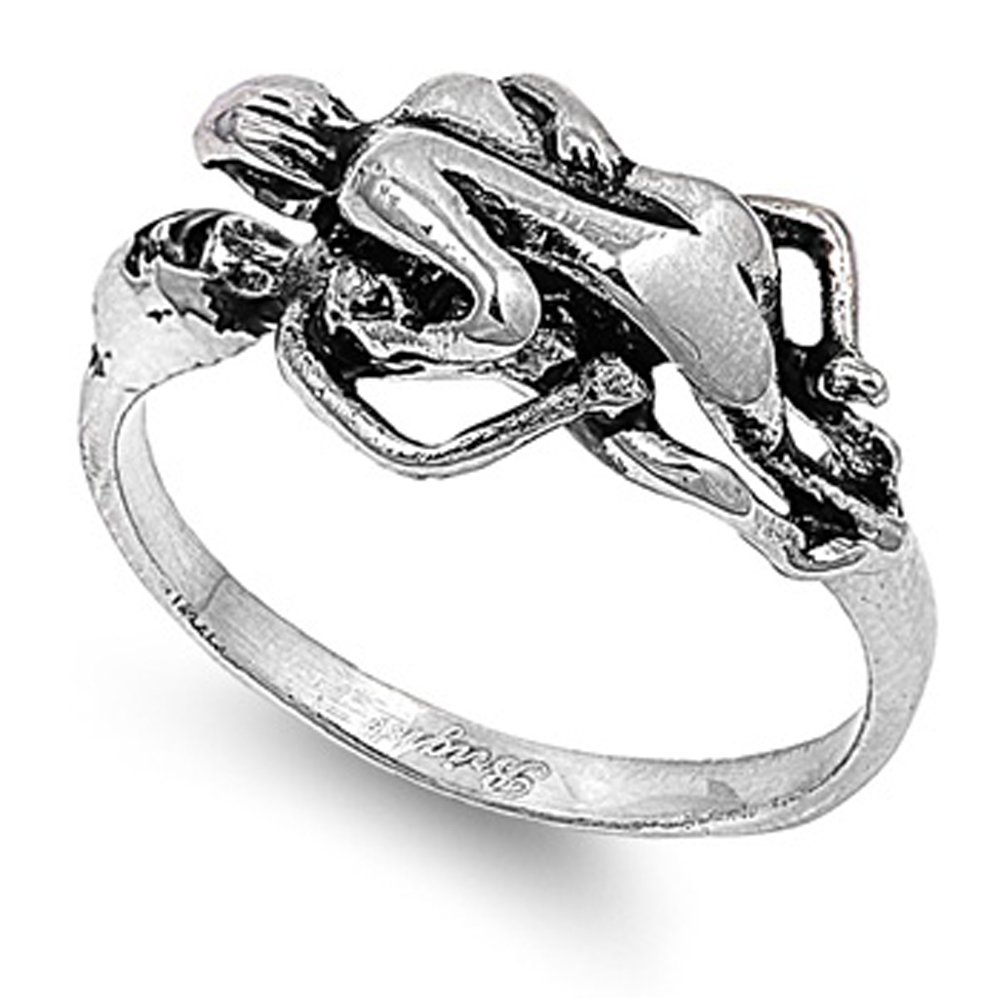 Missionary Sex Kama Sutra Ring Love Making Stainless Steel Band Size 15