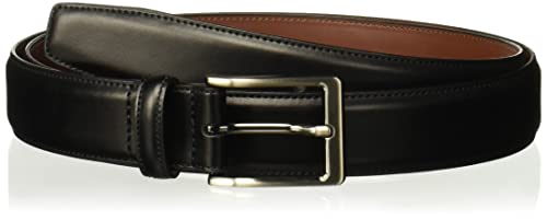 Perry Ellis Men's Leather Amigo Dress Belt, Black, 34