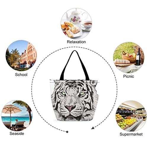 Wangsxing Handbag Women Tiger Shopping Tote Shoulder Bag