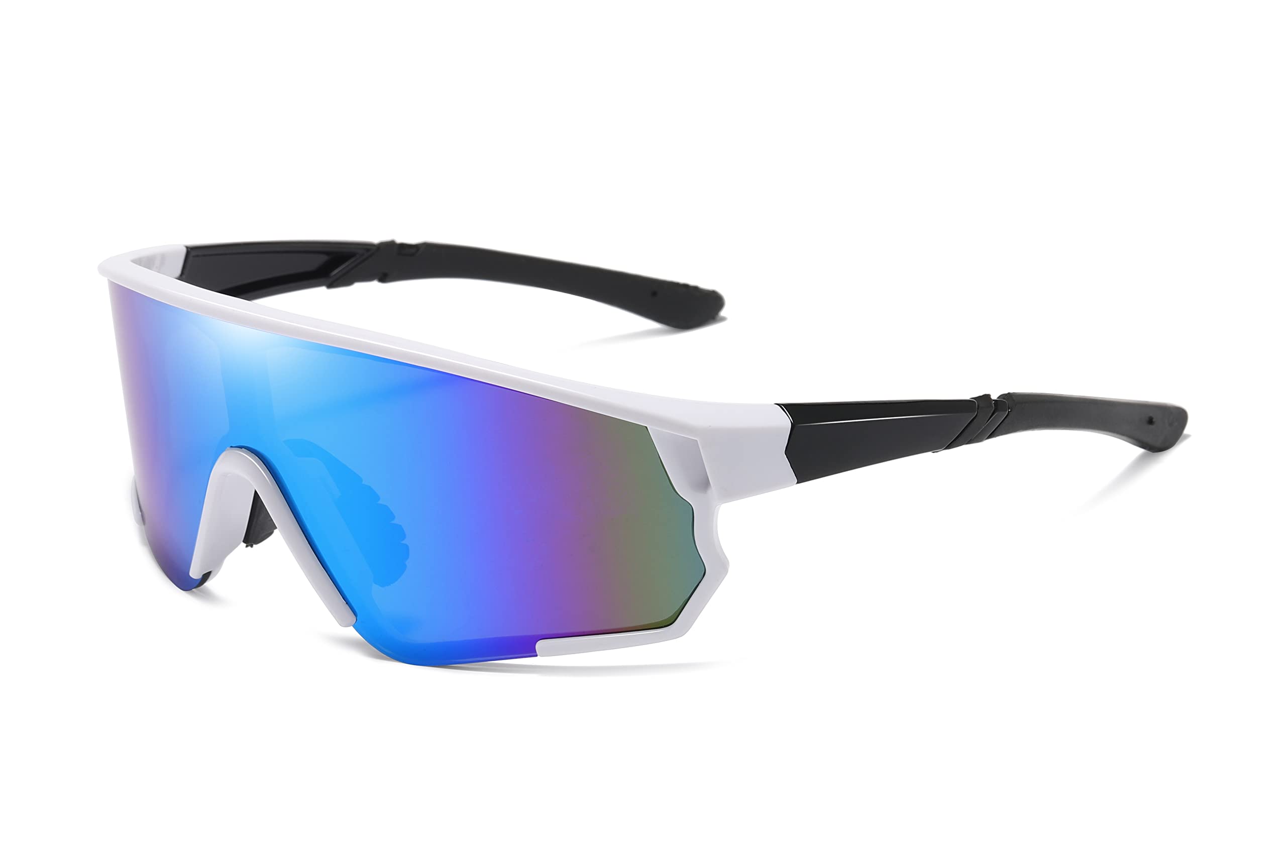 WANWAN Men Sports Sunglasses, Youth Cycling Glasses 80s Style Baseball Running Ski Visor Shade