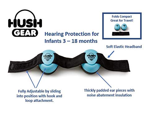 Mommy's Helper Hush Gear Noise Cancelling Headphones for Infants Ear Protection, Blue