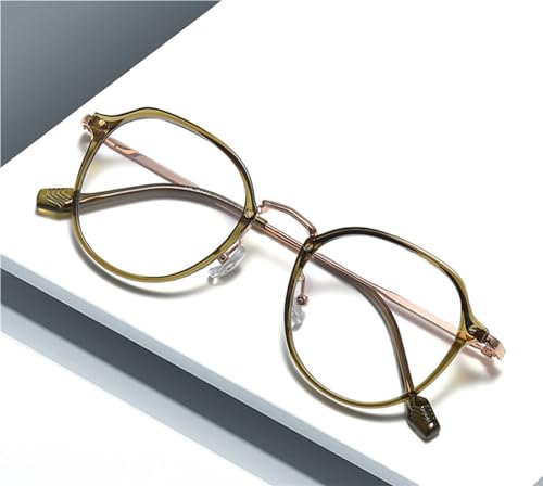 Metal Frame Anti Blue Light Glasses For Men And Women Retro Glasses Eyewear (Color : C3, Size : One size)