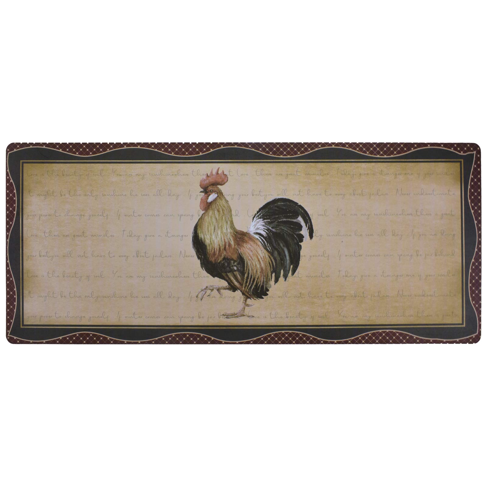 TEALP Laundry Room Decor Floor Rug Farmhouse Rooster Runner Rug for Washhouse Laundry Floor Mat Durable Waterproof Mat Non-Slip Doormat Kitchen Rug 20"x59"