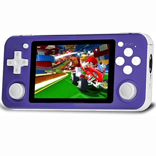 WSXKA Game Console, Retro Game Console Support PSP / PS1 / N64 / NDS Open RK3326 Chip 64G TF Card 2500 Classic Games 3.5 Inch IPS Screen 3500mAh Battery