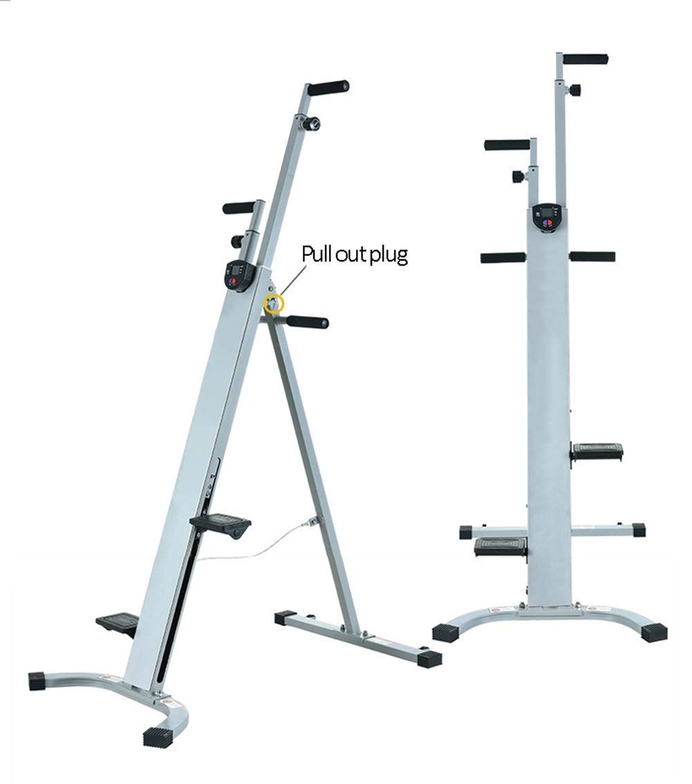 Vertical Mountaineer, Foldable Stepper, Climber Machine, Home Fitness Equipment, LCD Counter, 5 Gears Adjustment, Load-Bearing 150KG