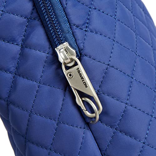 Travelon Anti-Theft Boho Insulated Water Bottle Tote, Lush Blue