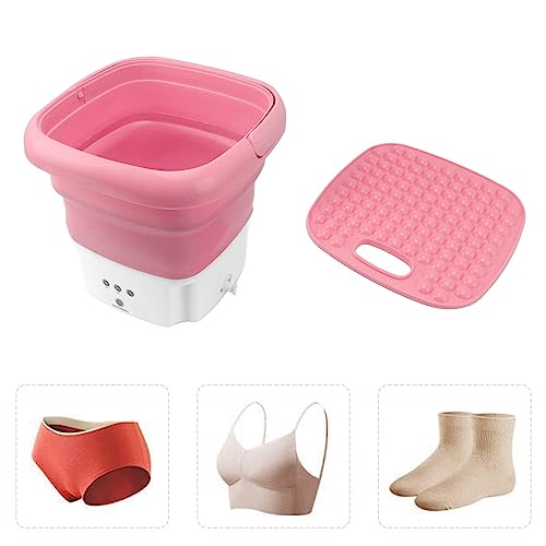 Mini Folding Washing Machine Multifunction High Speed Motor Deep Stain Removal Small Size Nursing Home Folding Washing Machine for Apartment (US Plug)