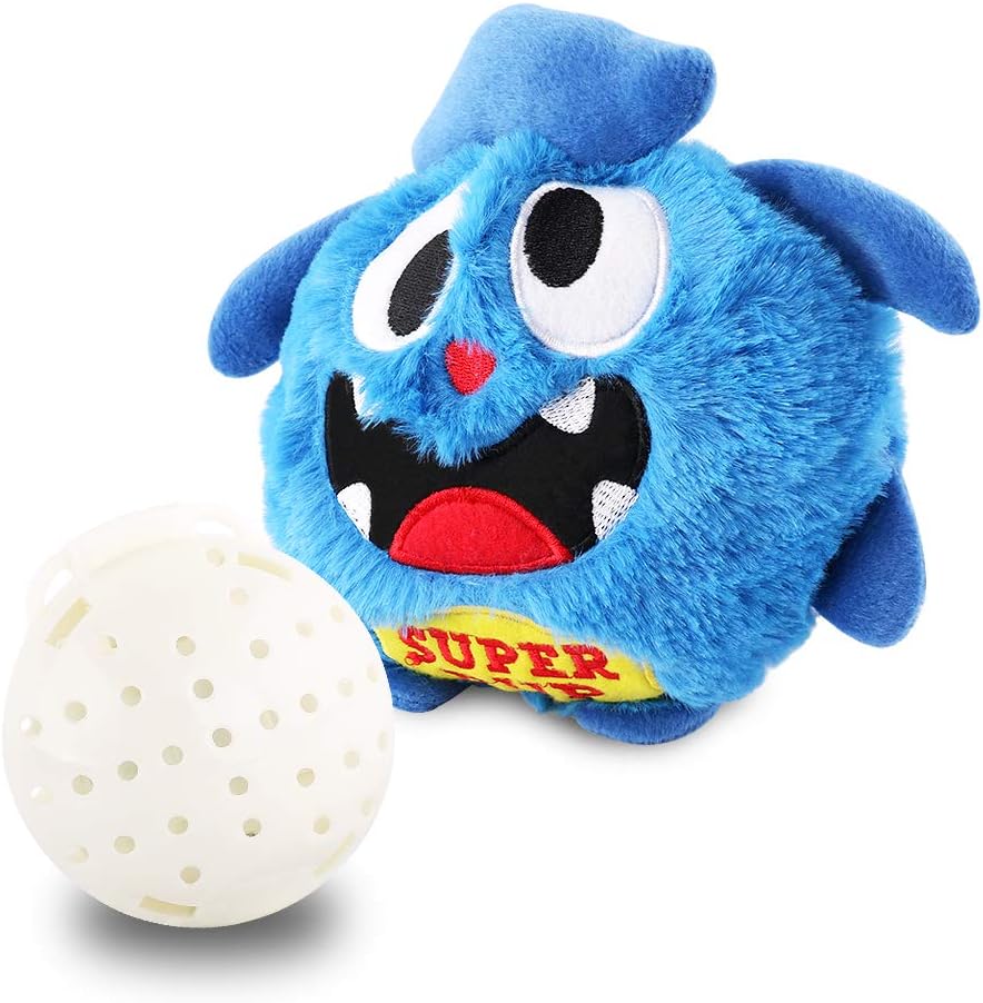 Petbobi Upgrade Dog Toys Interactive Monster Plush Giggle Ball Shake Squeak Crazy Bouncer Toy Exercise Electronic Toy for Puppy Motorized Entertainment for Pets