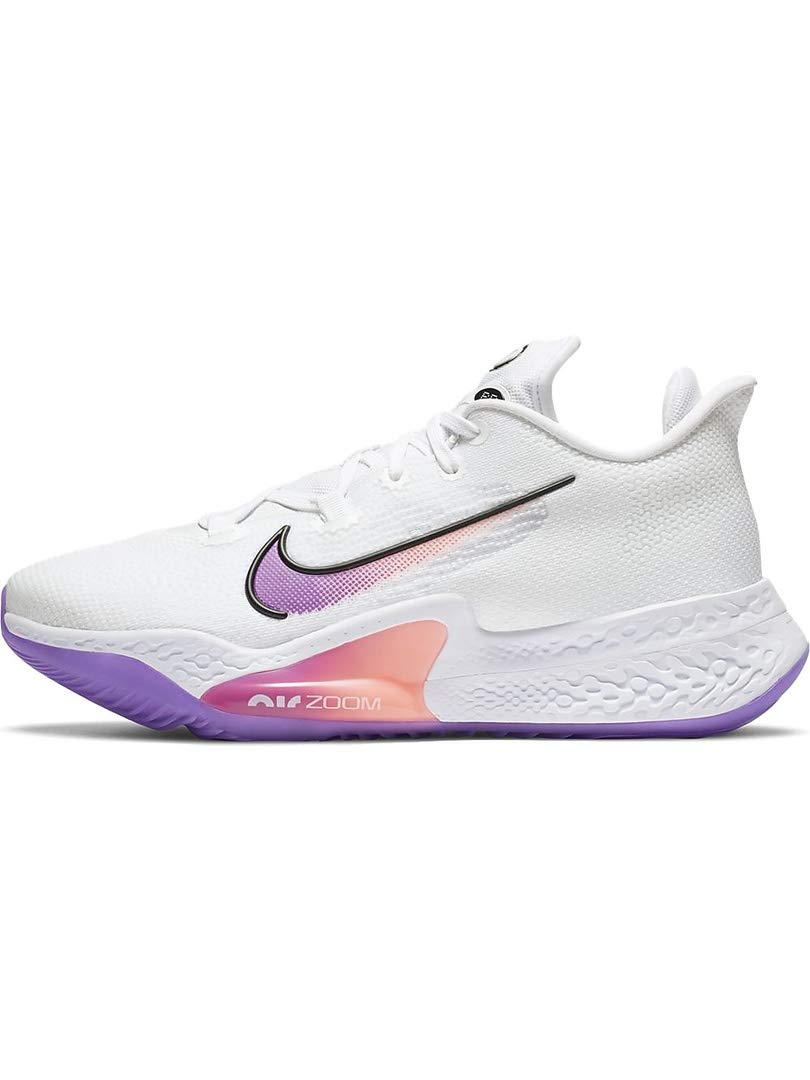 Nike Men's Air Zoom BB NXT Basketball Shoes (White/White/Flash Crimson/Hyper Violet, Numeric_10)