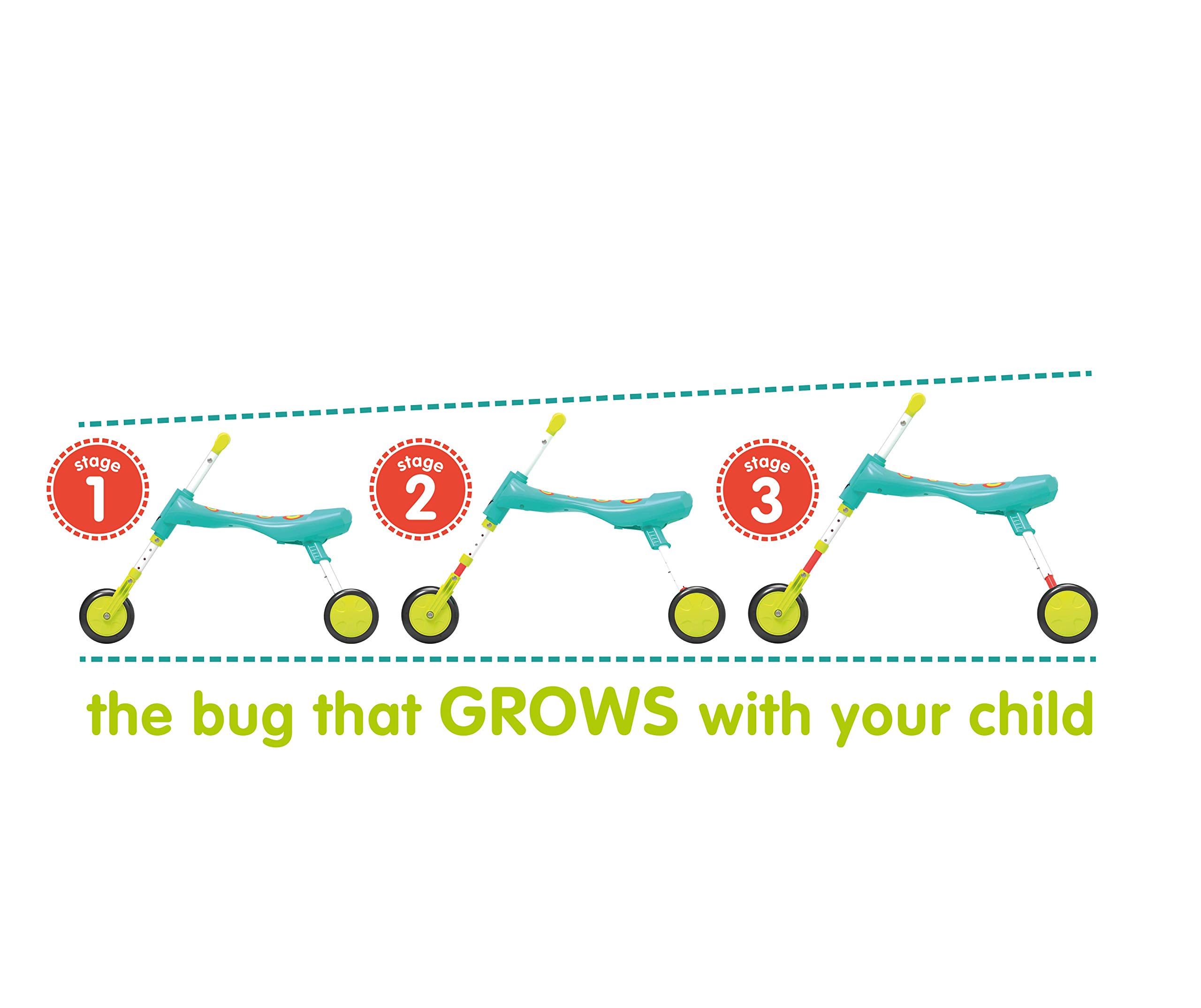Mookie Scuttlebug XL 3-Wheel Ride-On Balance Bike | Foldable Ride-OnTricycle with Adjustable Legs | Develop Toddler Balance and Coordination | Boys and Girls Ages 1 to 4.