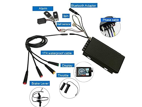 NBPOWER 20inch *4.0 3000W Electric Fat Bike Conversion kit with tire, Sabvoton Programmable Controller, TFT UKC1 Color Display, 7- Speed Freewheel, and Twist Throttle (with Color TFT Display)