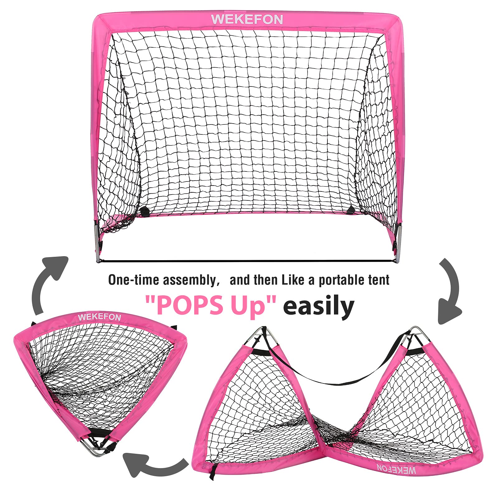 Soccer Goal for Backyard Set of 2 - Size 2.9'x2.4' Portable Pop Up Practice Mini Soccer Goals with Carry Case - Lightweight and Foldable - Ideal for Kids Age 1-8