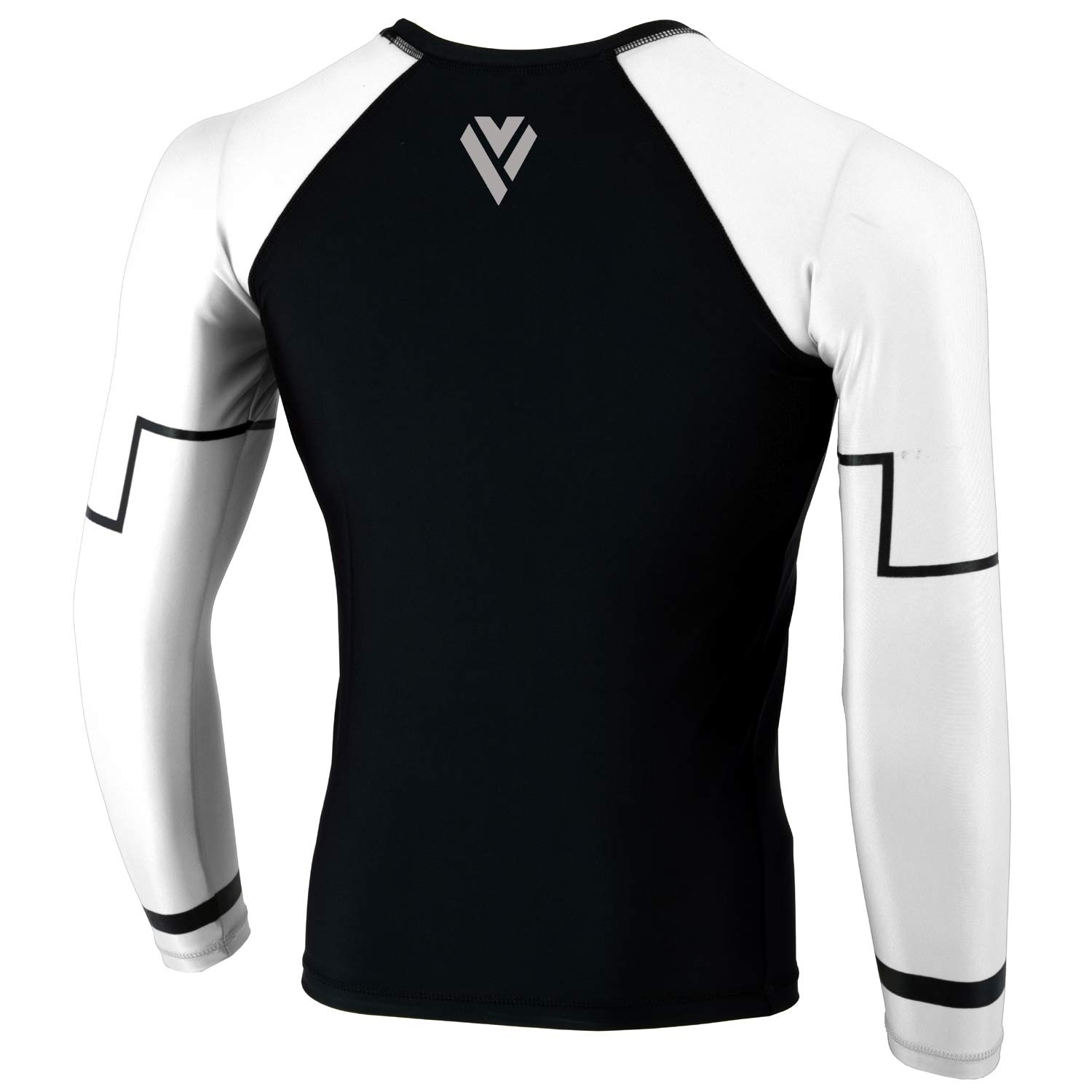 MMA Rash Guard No Gi Jiu Jitsu Fight Shirt (White, L)