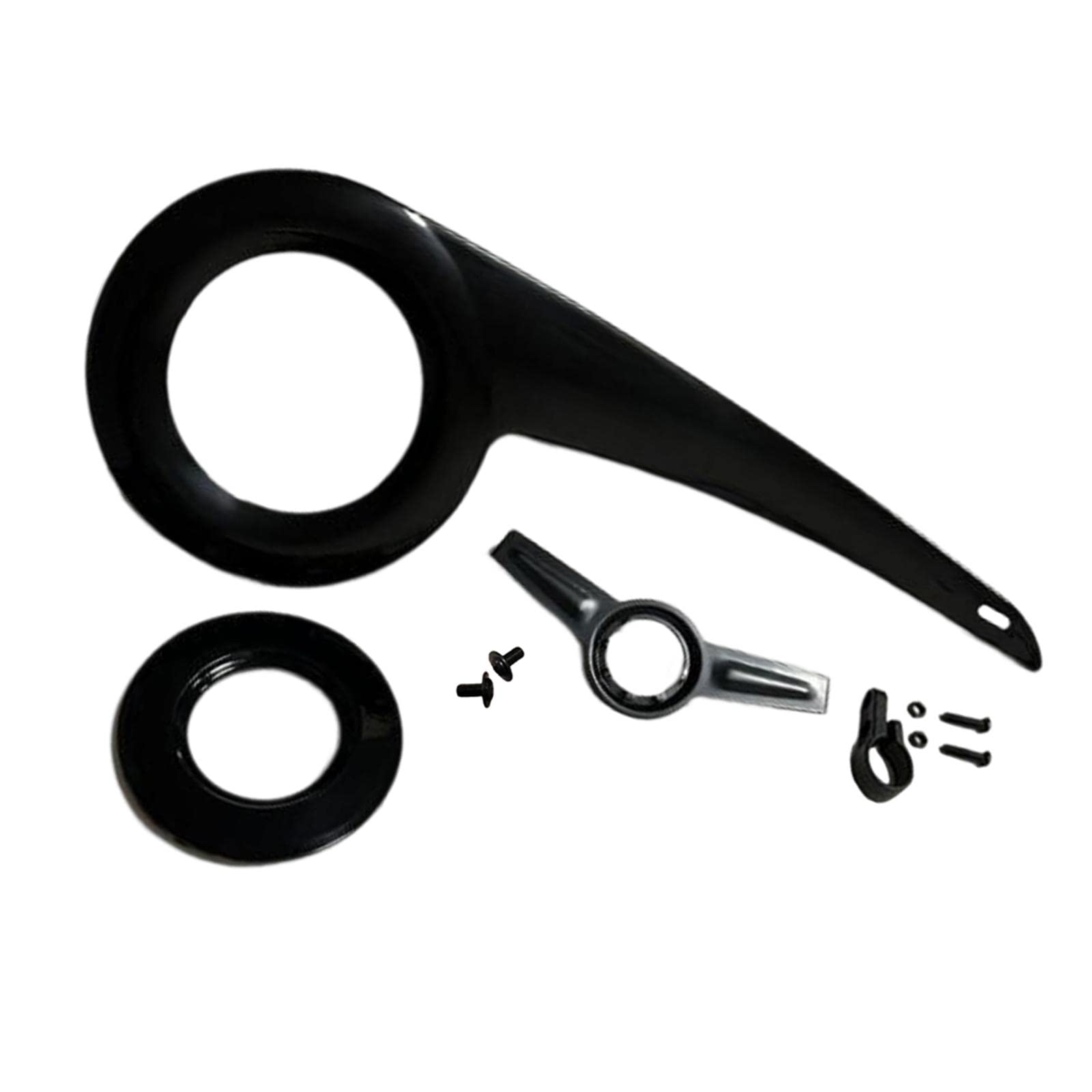 Universal Bike Chain Cover 32-38T Protection Accessories Bike Chain Protector for Road, Black Whole Set